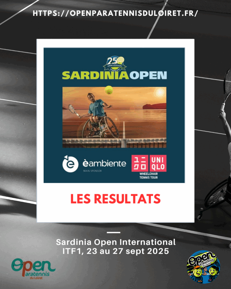 Résultats : Sardinia Open – Open Paratennis du Loiret